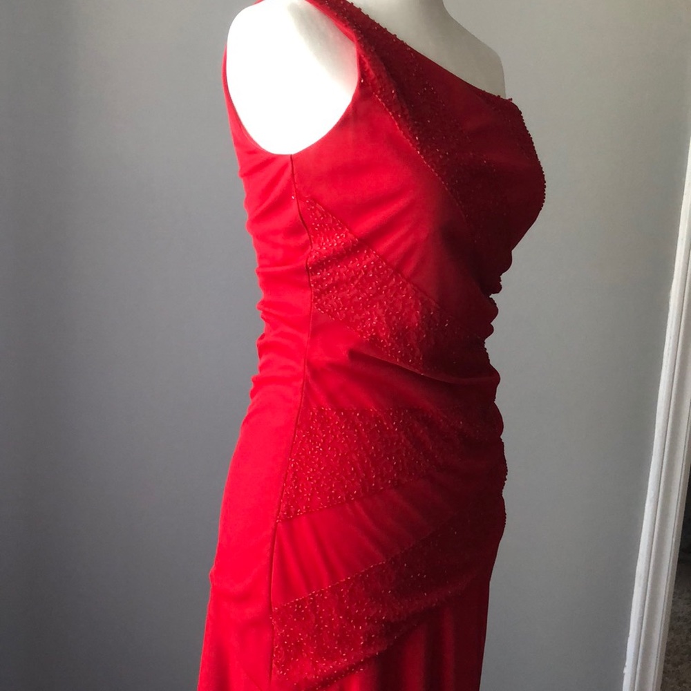 Red Beaded Prom/Formal Dress - Gem